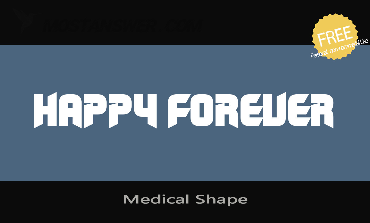 Medical Shape Font by Chequered Ink | mostfont.com