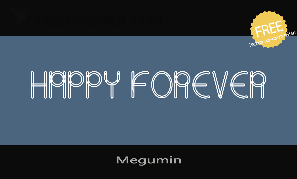 Megumin Reguler Demo Font by Marhandam Palindung | mostfont.com