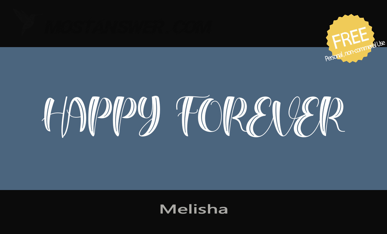 「Melisha」字体效果欣赏 | 最新字体文件免费下载 | mostfont.com