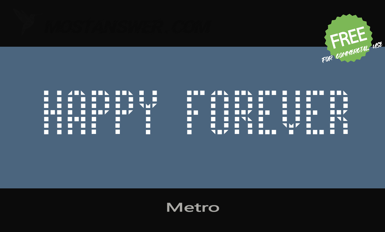 Metro2 Font by Jeffrey Visser | mostfont.com