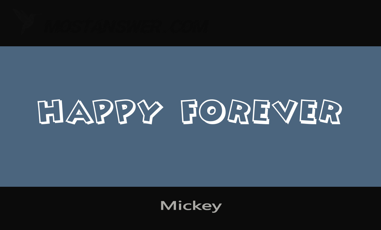 MICKEY Font by | mostfont.com
