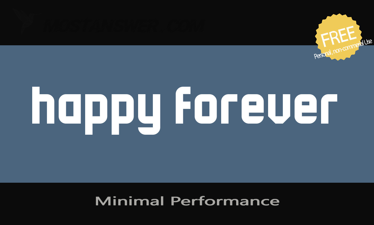 Minimal Performance Font by imagex | mostfont.com