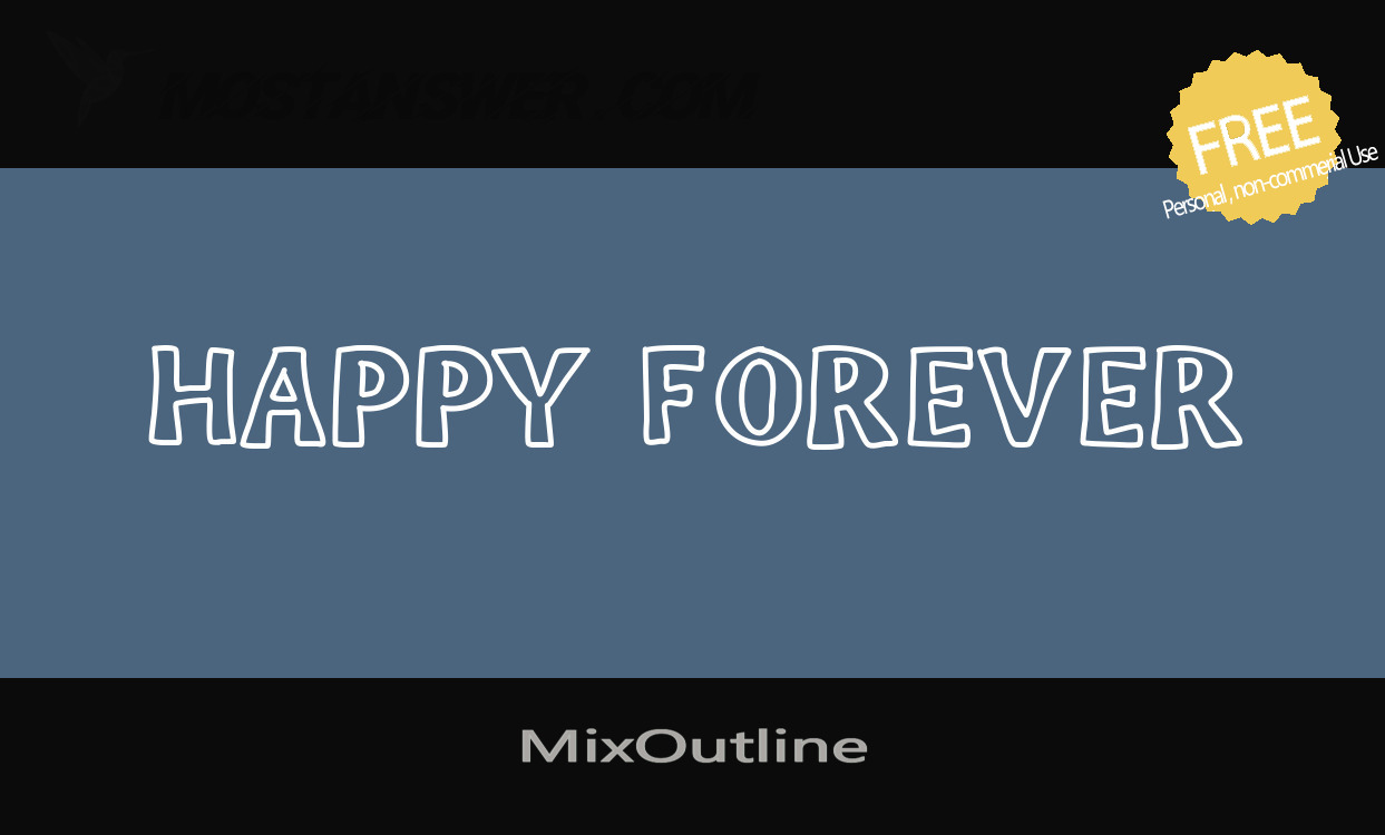 MixOutline Font Typographic Design | mostfont.com