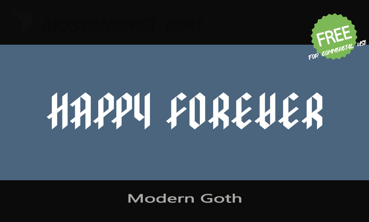 Modern Goth Font by Agustn Senatore | mostfont.com