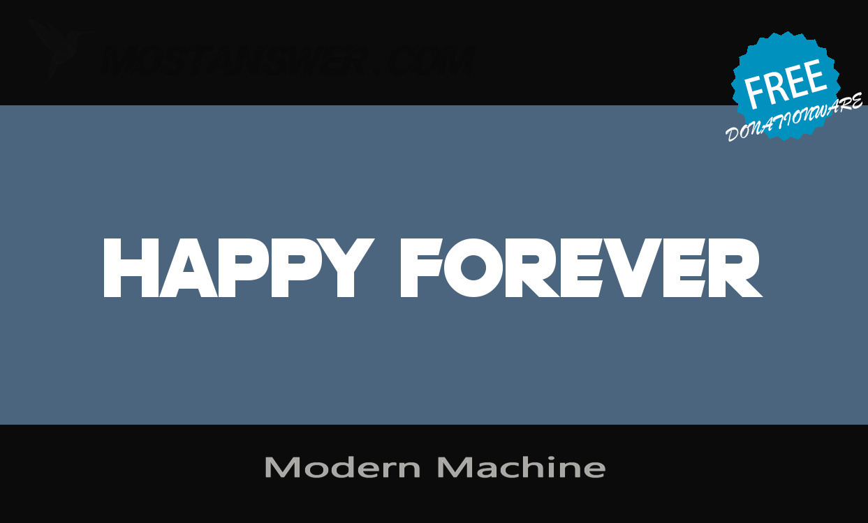 Modern Machine Font by Darrell Flood | mostfont.com