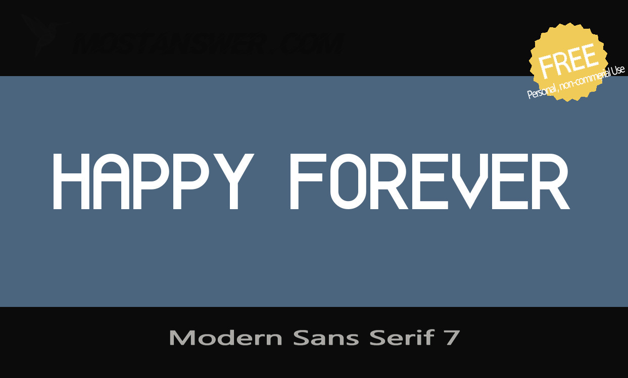 Modernsansserif7 Font by Style-7 | mostfont.com