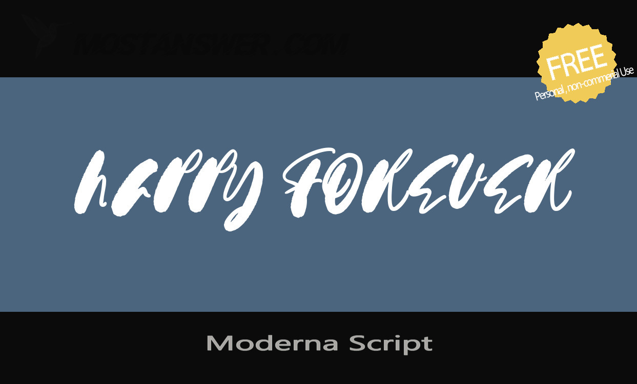 Moderna Script Font by Studio | mostfont.com
