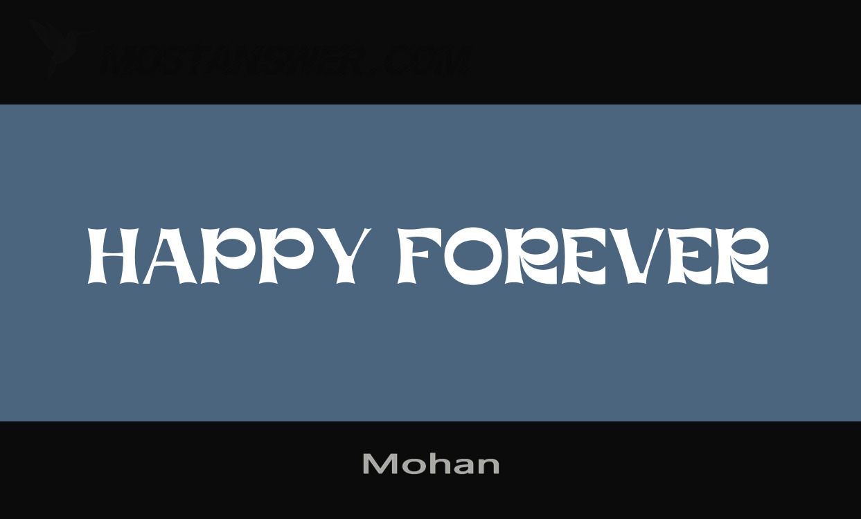 Mohan Font by www.movefont .com | mostfont.com