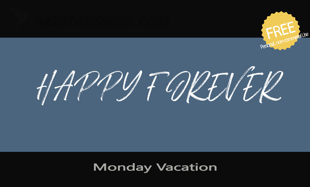 Monday Vacation Script Italic Font by Din Studio | mostfont.com
