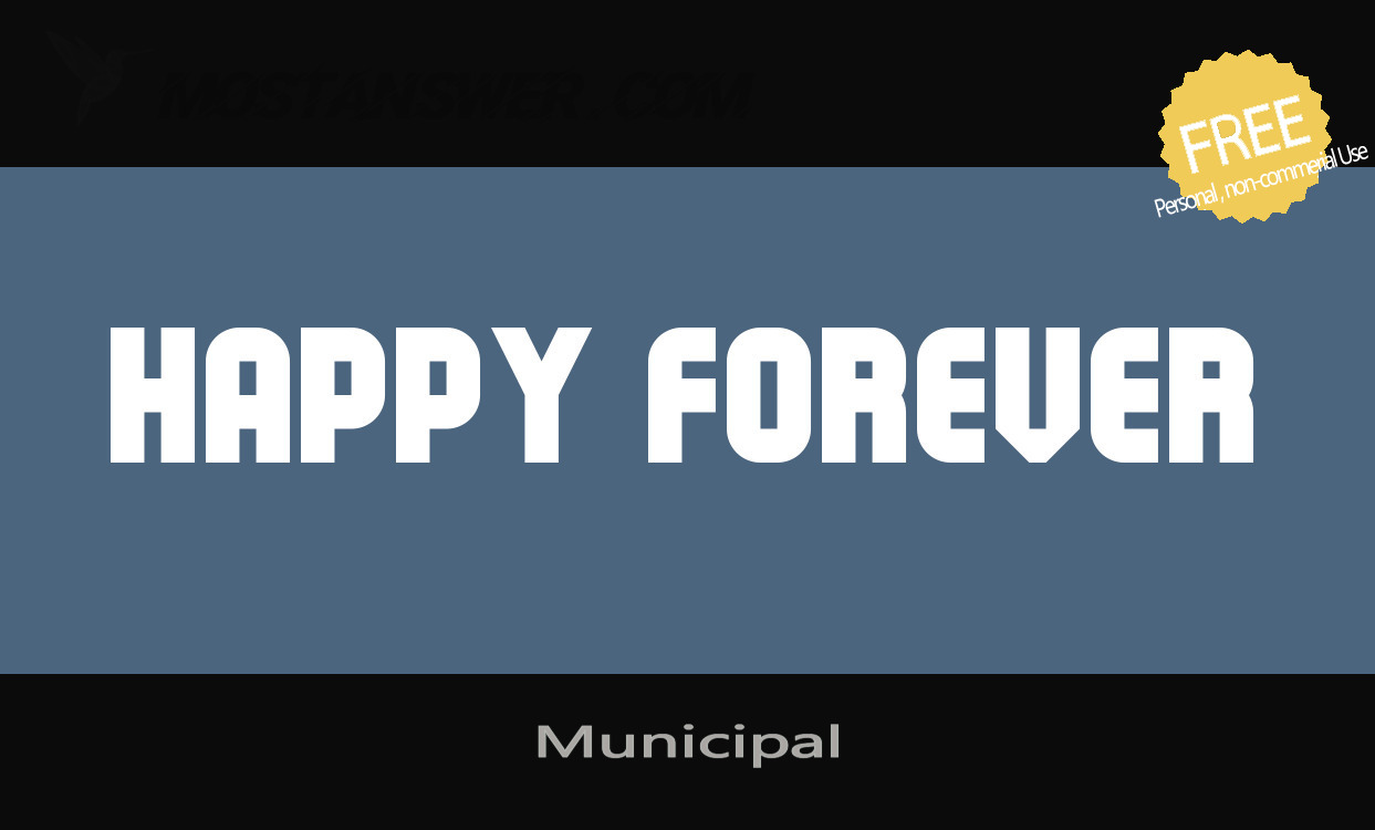 Municipal Font by SRC Designs | mostfont.com