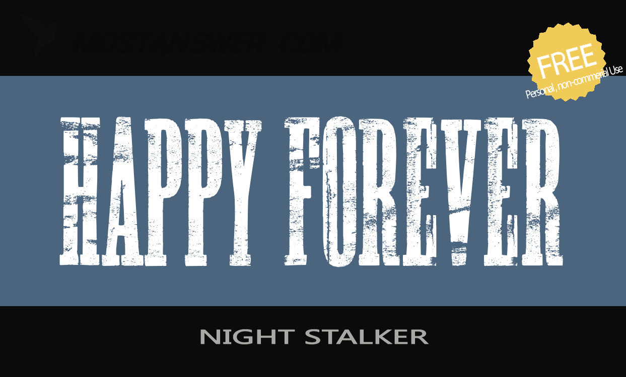 NIGHT STALKER TRIAL Font by Billy Argel Fonts | mostfont.com