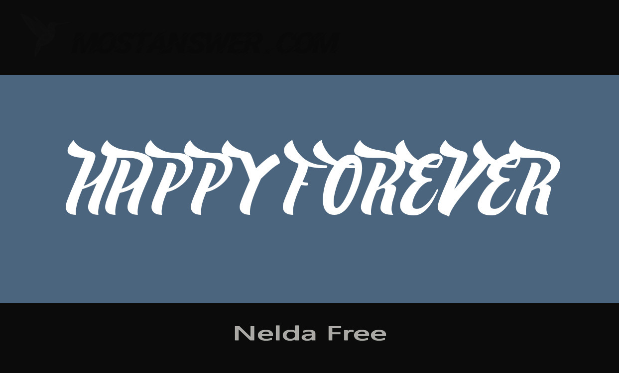 Nelda Free Font by ShowUp! Typefoundry | mostfont.com