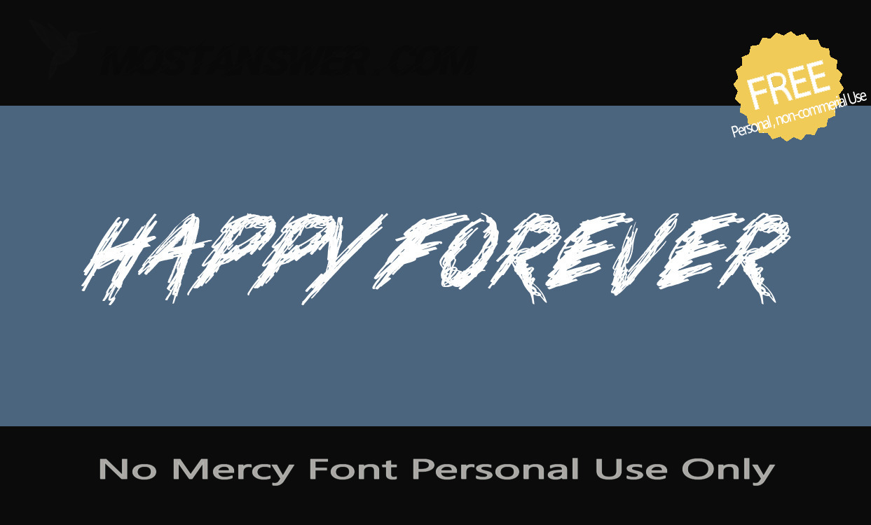No Mercy Font (Personal Use Only) Without Watermark Font by Jonathan S ...