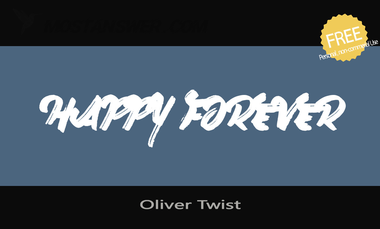 Oliver Twist Font by Jonathan S. Harris | mostfont.com