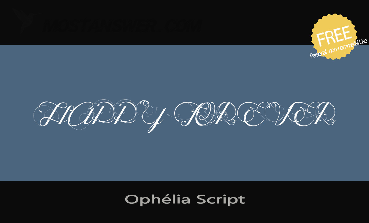 Ophélia Script Font Typographic Design | mostfont.com