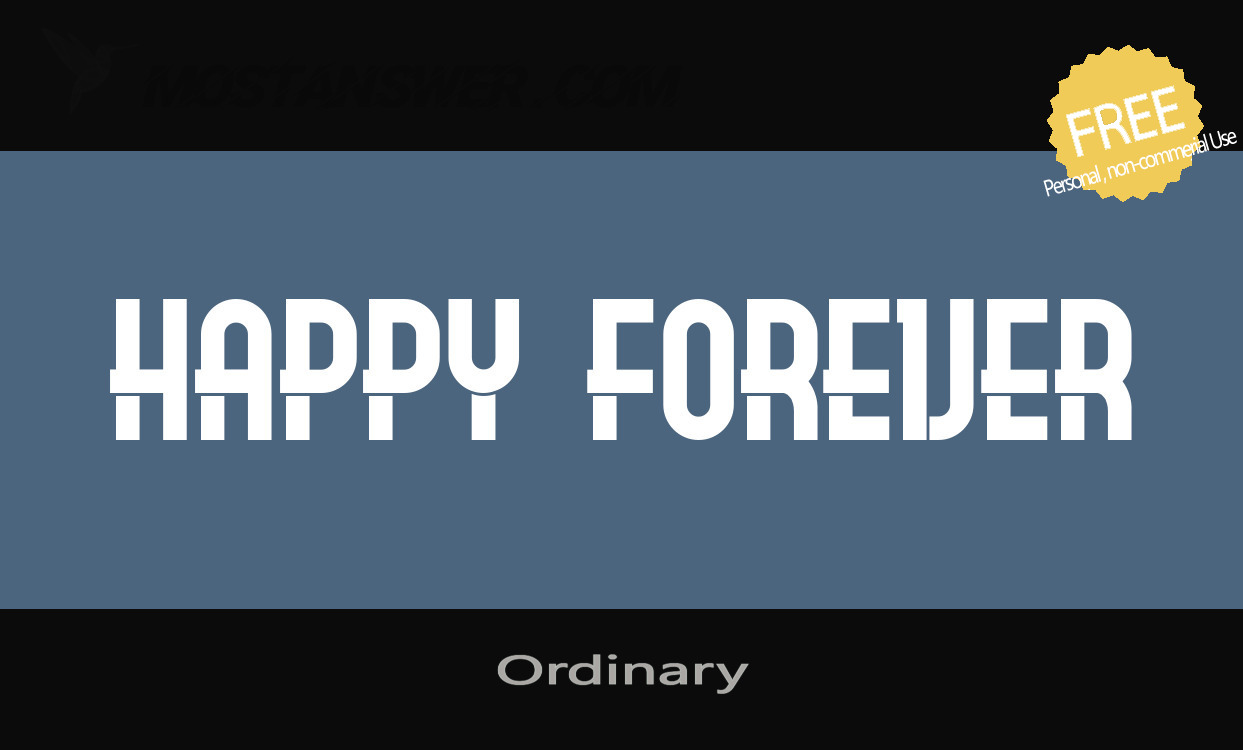 Ordinary Font by Vladimir Nikolic | mostfont.com