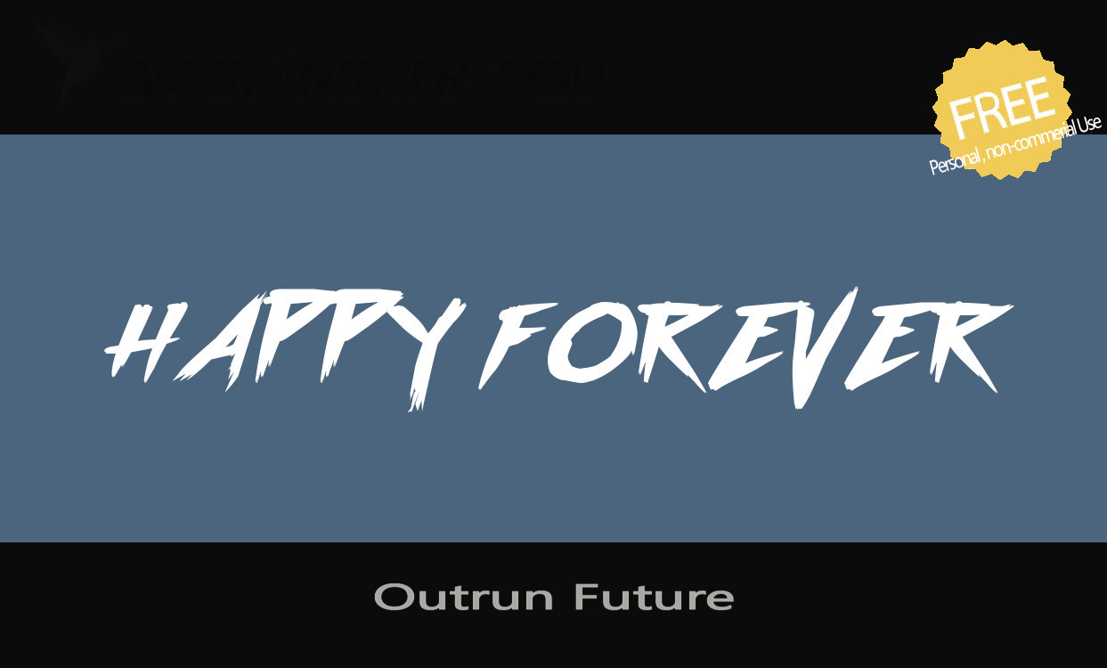 Outrun Future Font by PressGang Studios | mostfont.com
