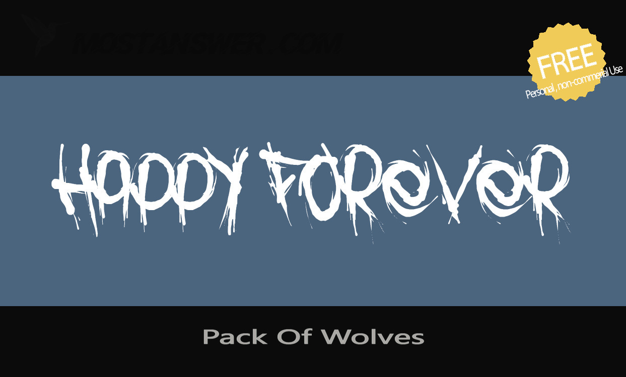 Pack Of Wolves Font by Font Monger | mostfont.com