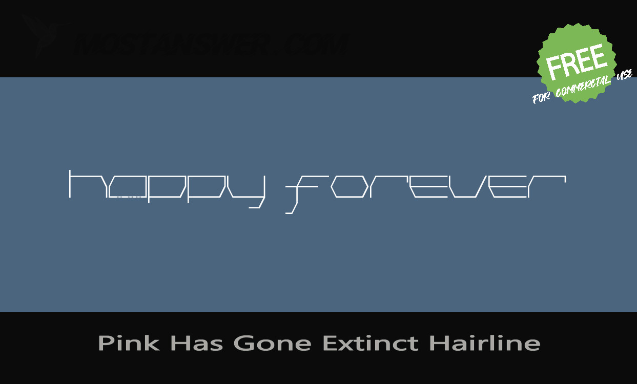Pinkhasgoneextincthairline Font by Neoqueto | mostfont.com