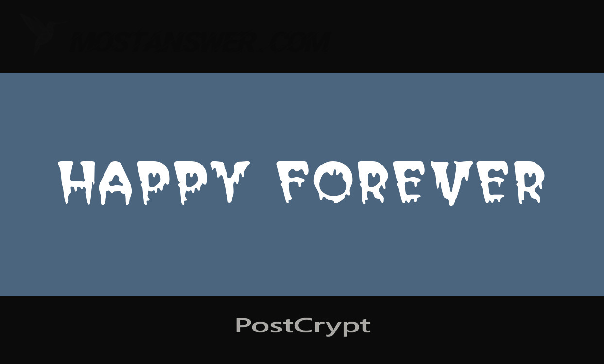 Postcryp Font by | mostfont.com