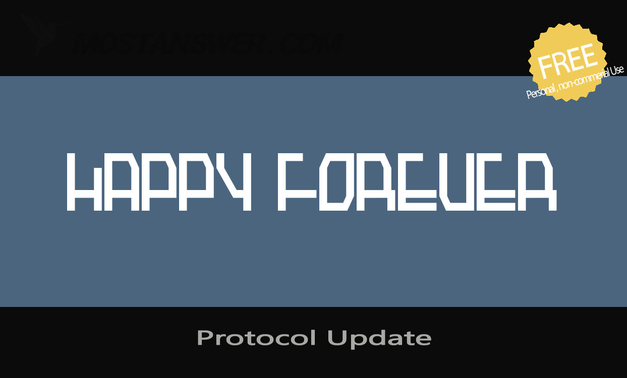 ProtocolUpdate Regular Font by Yu Lee | mostfont.com