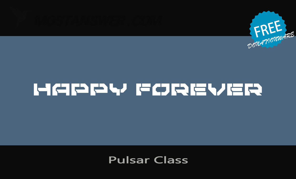 「Pulsar Class」字体效果欣赏 | 最新字体文件免费下载 | mostfont.com