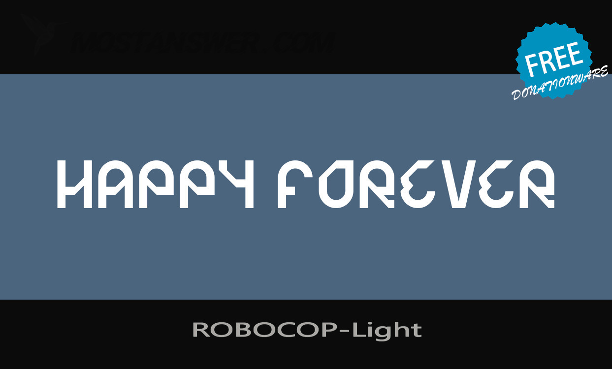 ROBOCOP Light Font by weknow | mostfont.com