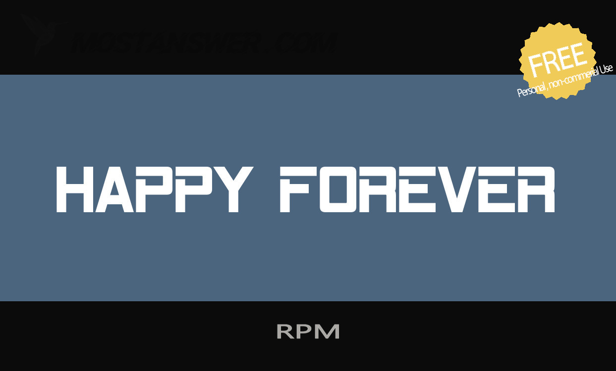 RPM Font Typographic Design | mostfont.com