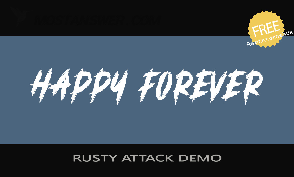 RUSTY ATTACK DEMO Regular Font by nadha Creative | mostfont.com