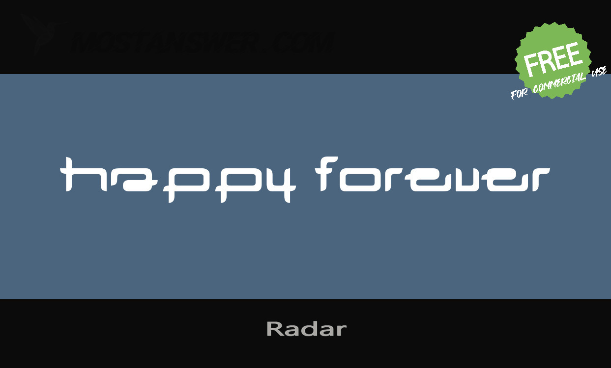 RADAR Font by Typo 5 | mostfont.com