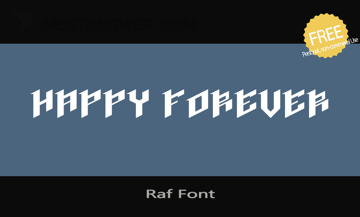 Raf Font Font by Raf Rocks | mostfont.com