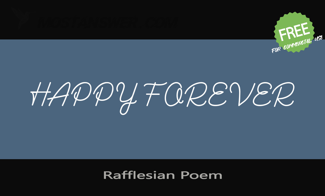 Rafflesian Poem Font by Rivo Dwi Adriansyah | mostfont.com