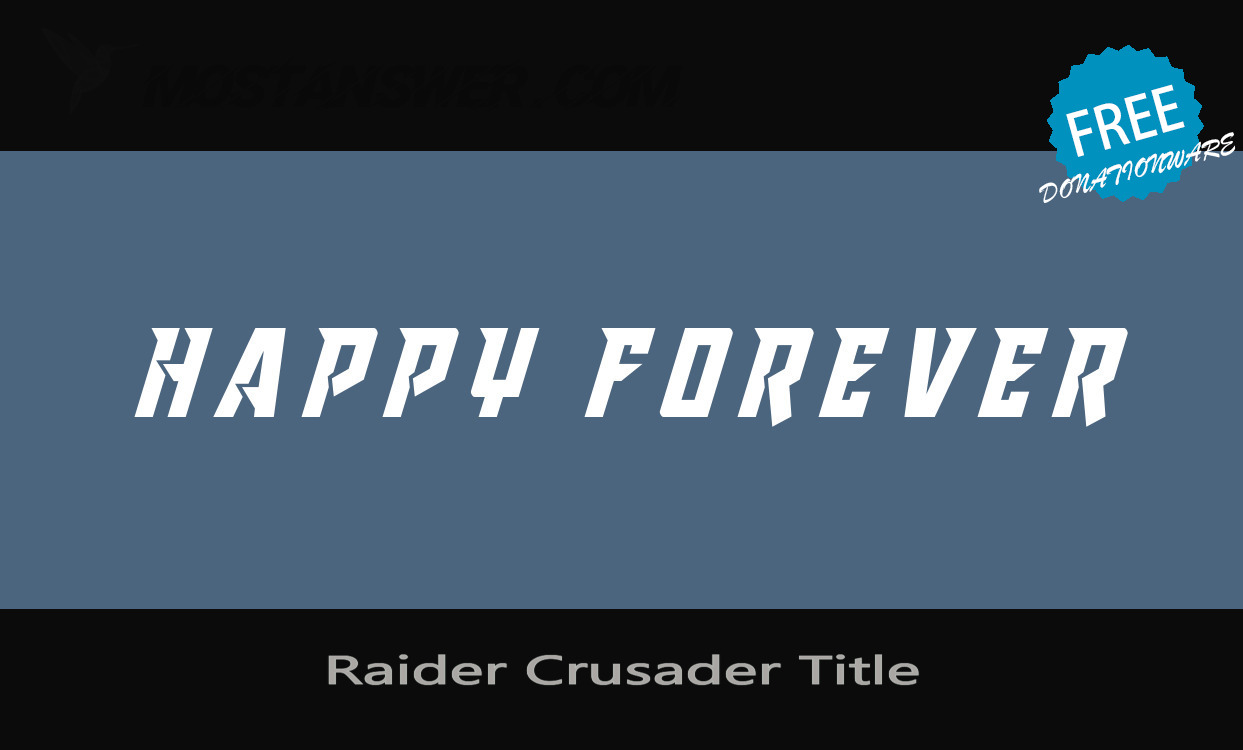 Raider Crusader Title Font Typographic Design | mostfont.com