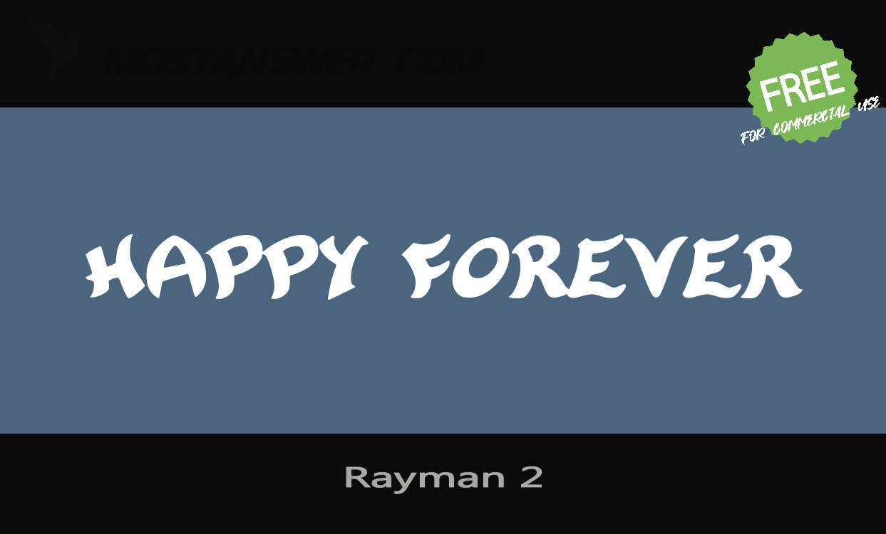 Rayman2 Regular Font by ynthe1812 | mostfont.com