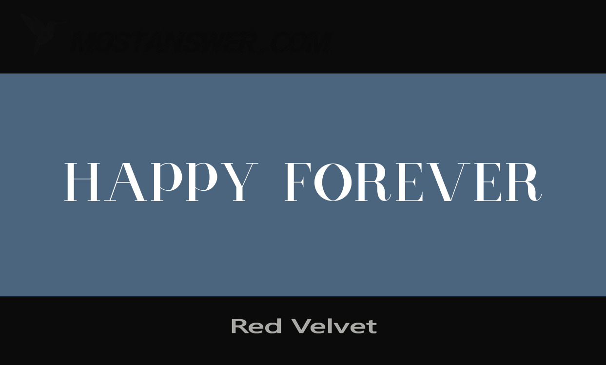 RedVelvet Regular Font by Tania Esses | mostfont.com