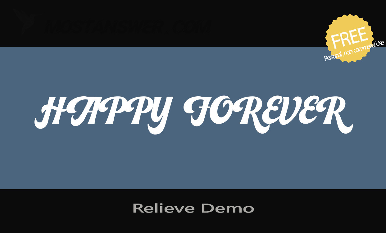 Relieve Demo Font by Postype | mostfont.com