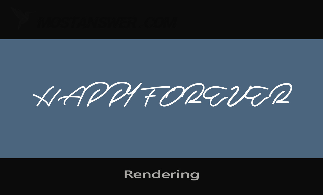 Rendering Font by Arendx Studio | mostfont.com