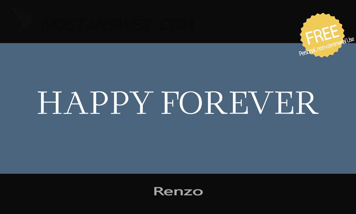 Renzo Font by Marcelo Suazo | mostfont.com