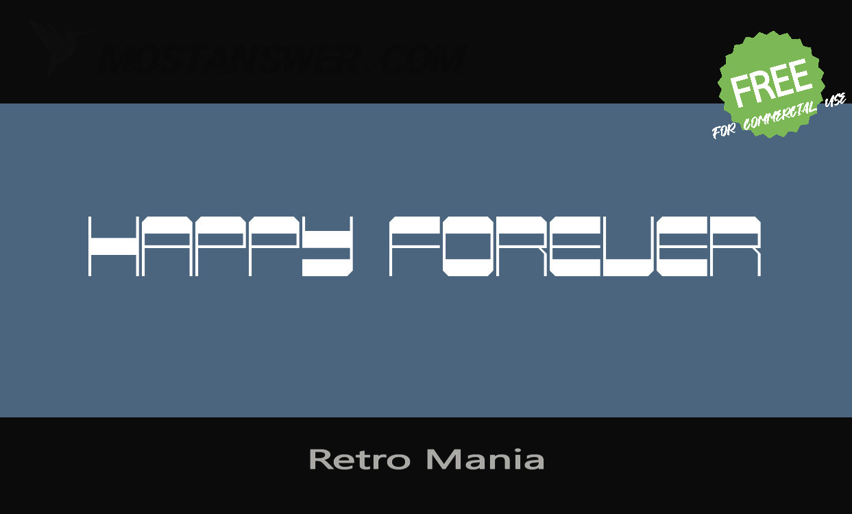 Retromania Font by rayhan | mostfont.com