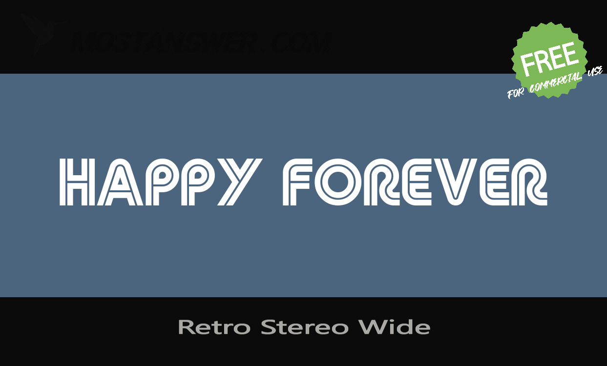Retro Stereo Wide Font by Gus Thessalos | mostfont.com