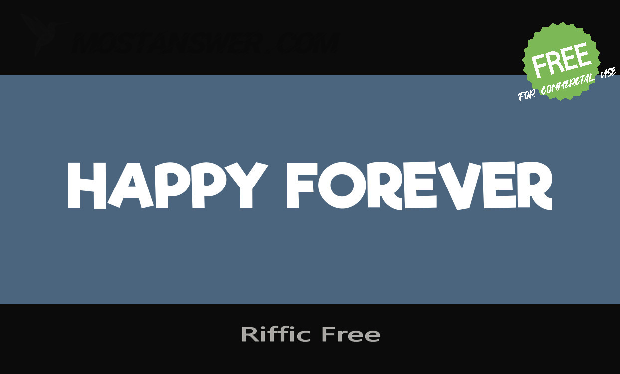 RifficFree Bold Font by InkyType | mostfont.com
