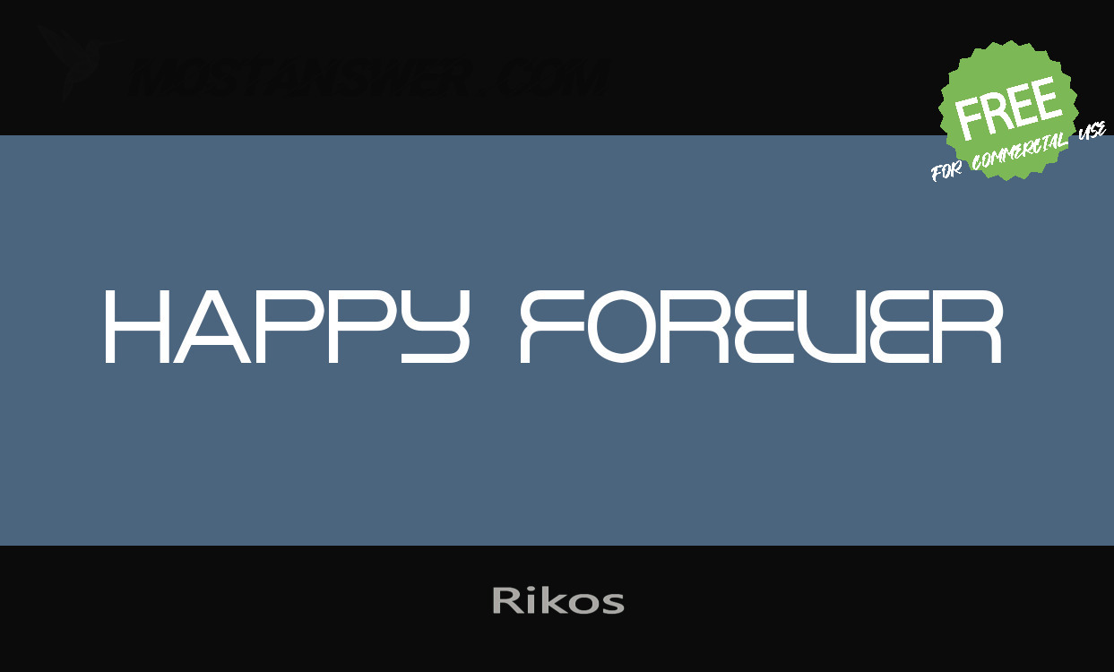 RIKOS Font by Fenotype | mostfont.com