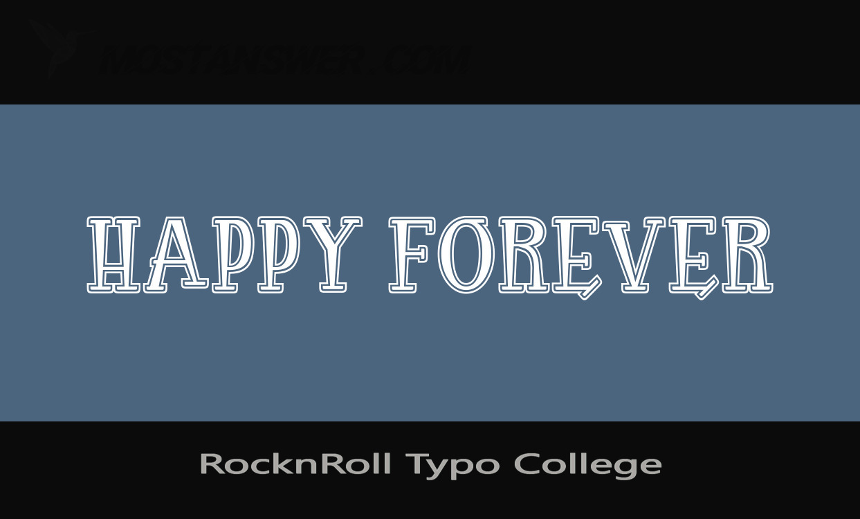Rocknrolltypocollege Font by Otto Maurer Design | mostfont.com
