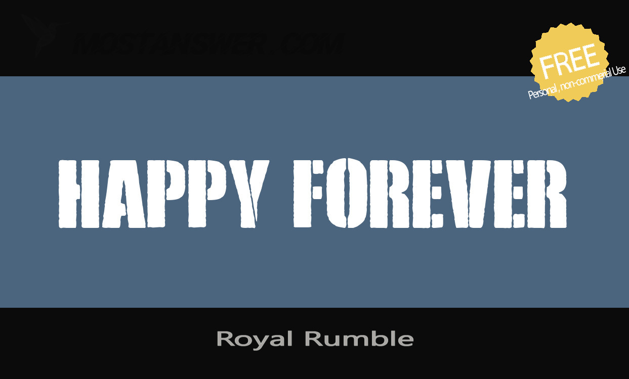 Royal Rumble Font Typographic Design | mostfont.com