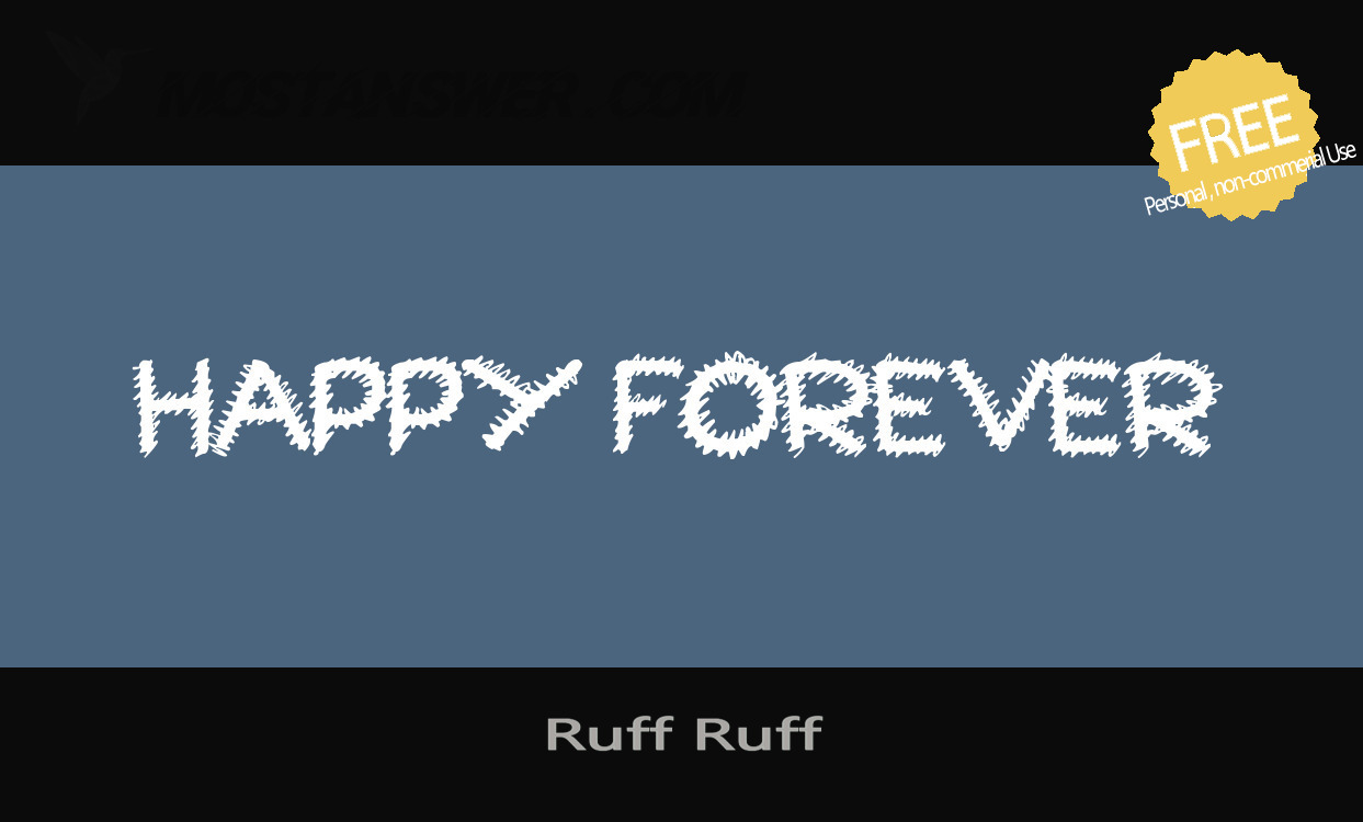 Ruff Ruff Font Typographic Design | mostfont.com