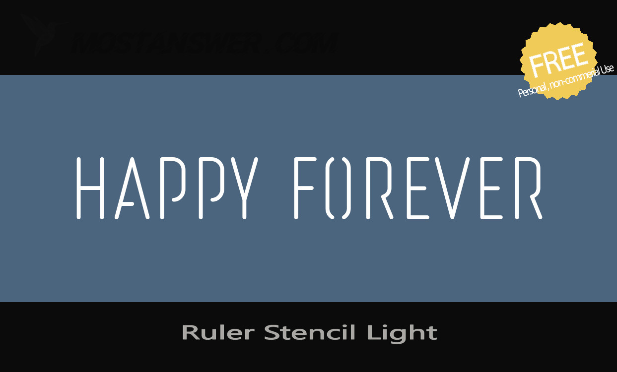 Ruler Stencil Light Font Typographic Design | mostfont.com