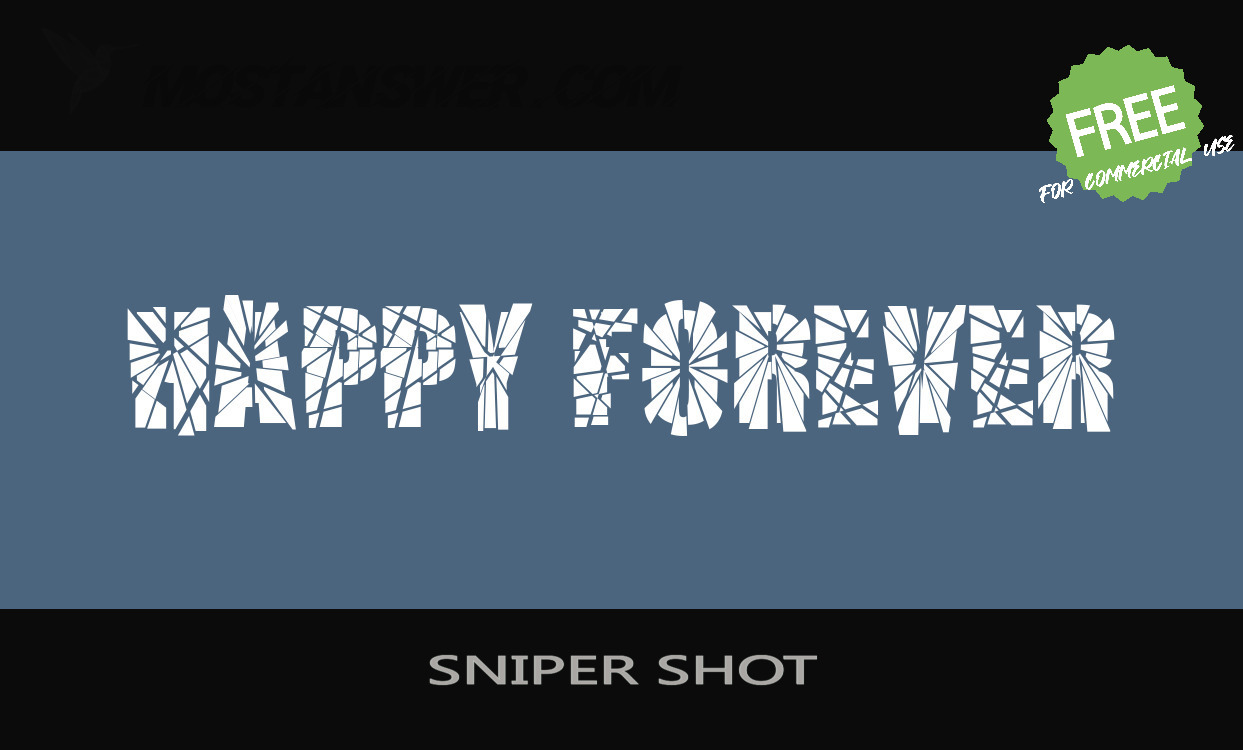 SNIPER SHOT Font by | mostfont.com