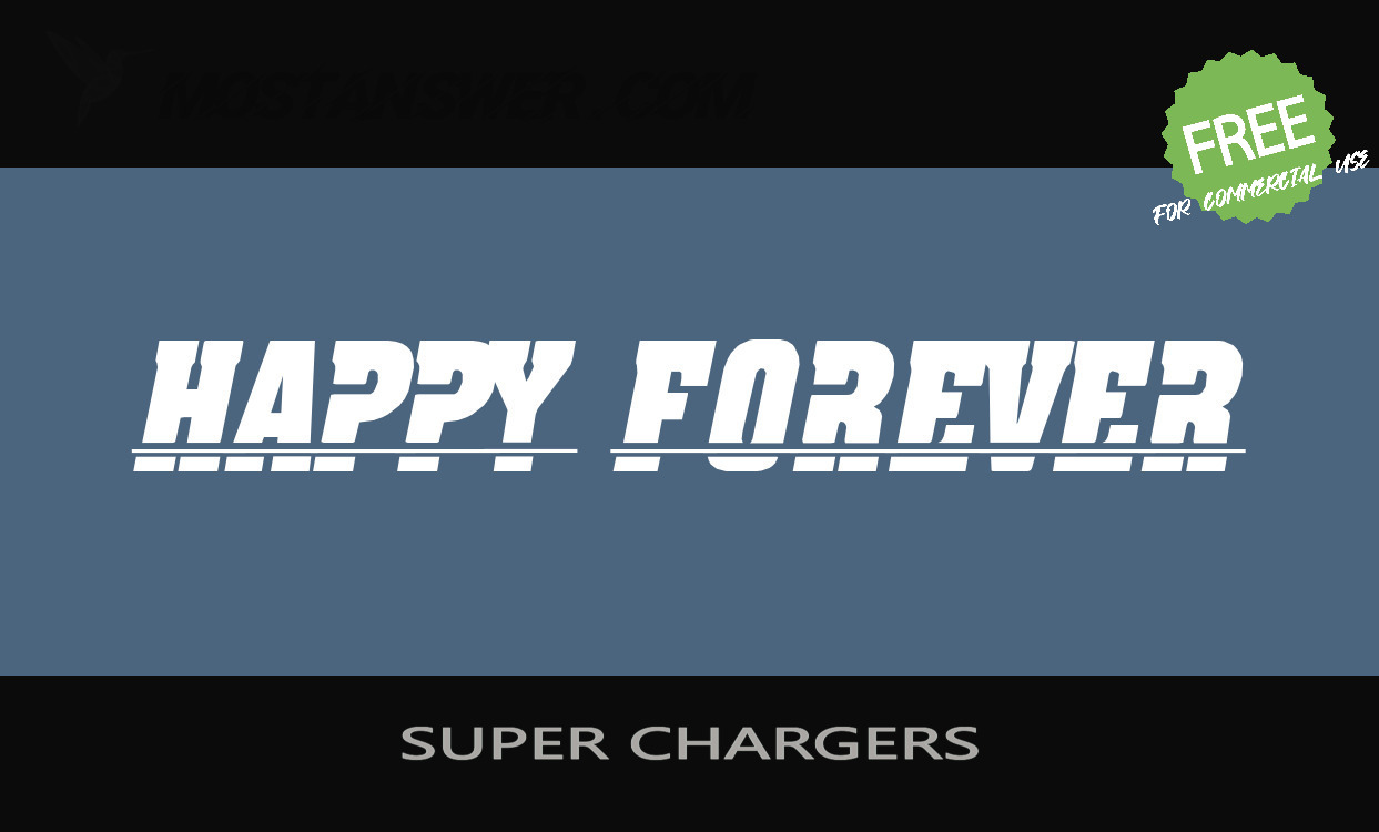 SUPERCHARGERS Font by Douglas Malicote | mostfont.com