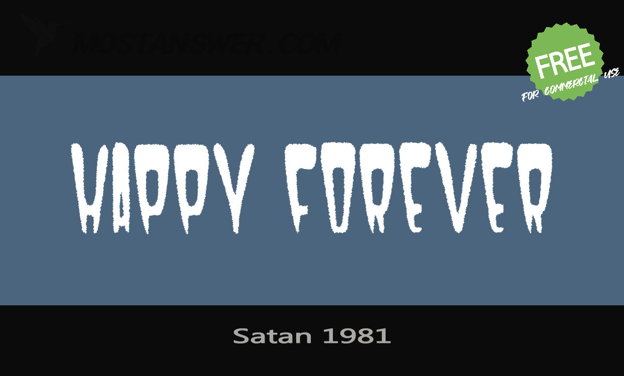 Satan 1981 Font by Damien Gosset | mostfont.com