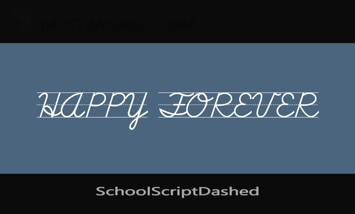 SchoolScriptDashed Font Typographic Design | mostfont.com
